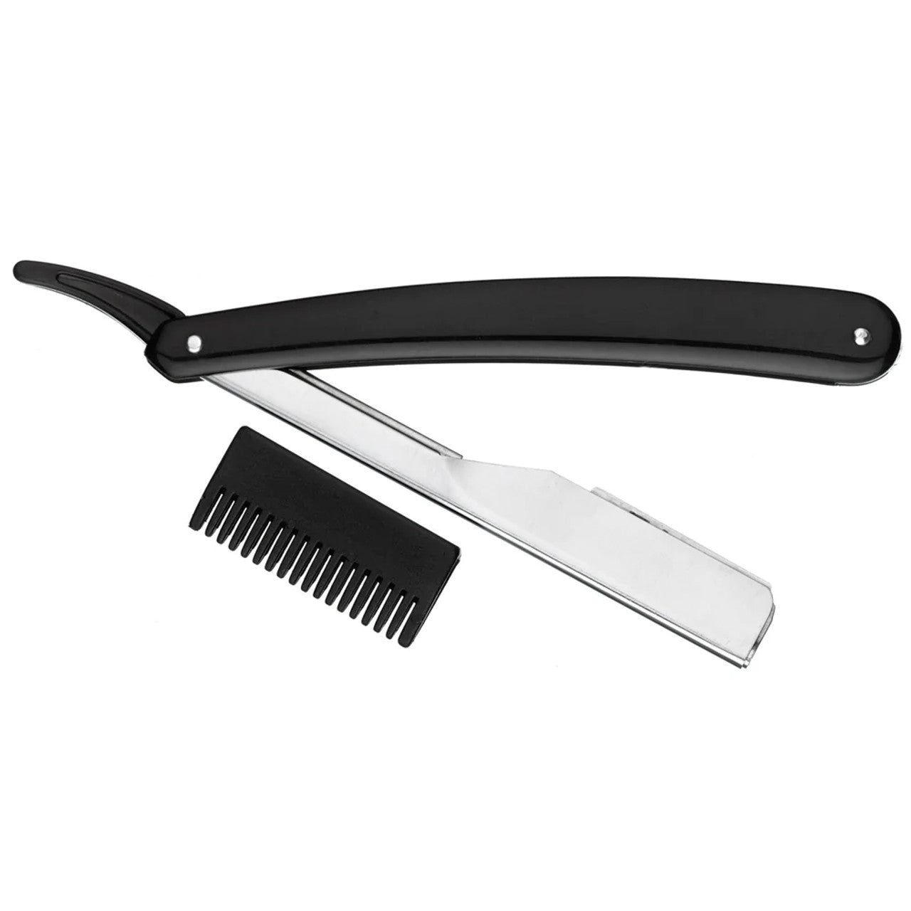 Kiepe Procut Black Cutthroat Razor with Thinning Comb Guard KP121