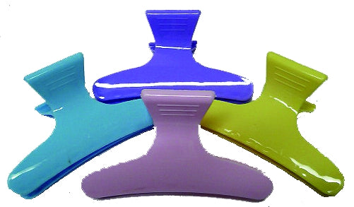 HBK ASSORTED COLOUR BUTTERFLY CLIPS LARGE- 12 PKT